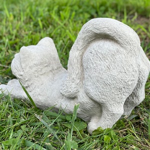 Stretching Cat Statue Concrete Cat Memorial Figurine Gift for Pet ...