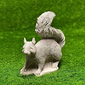 Wild Scampering Concrete Squirrel Statue Outdoor Squirrel - Etsy