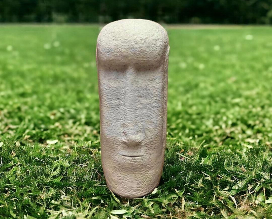 Massive Moai Head Statue Concrete Easter Island Style Statue Outdoor ...