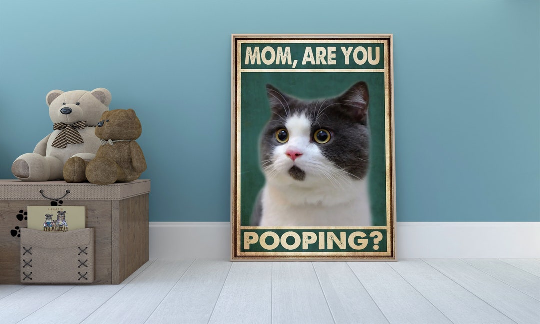 Customised Are You Pooping Poster Cat Poster Bathroom Wall - Etsy