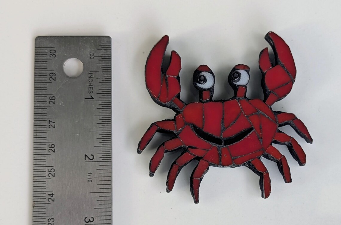 Crab Magnet, Crab Mosaic, Mosaic Crab, Fridge Magnet, Refrigerator ...