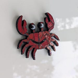 Crab Magnet, Crab Mosaic, Mosaic Crab, Fridge Magnet, Refrigerator ...