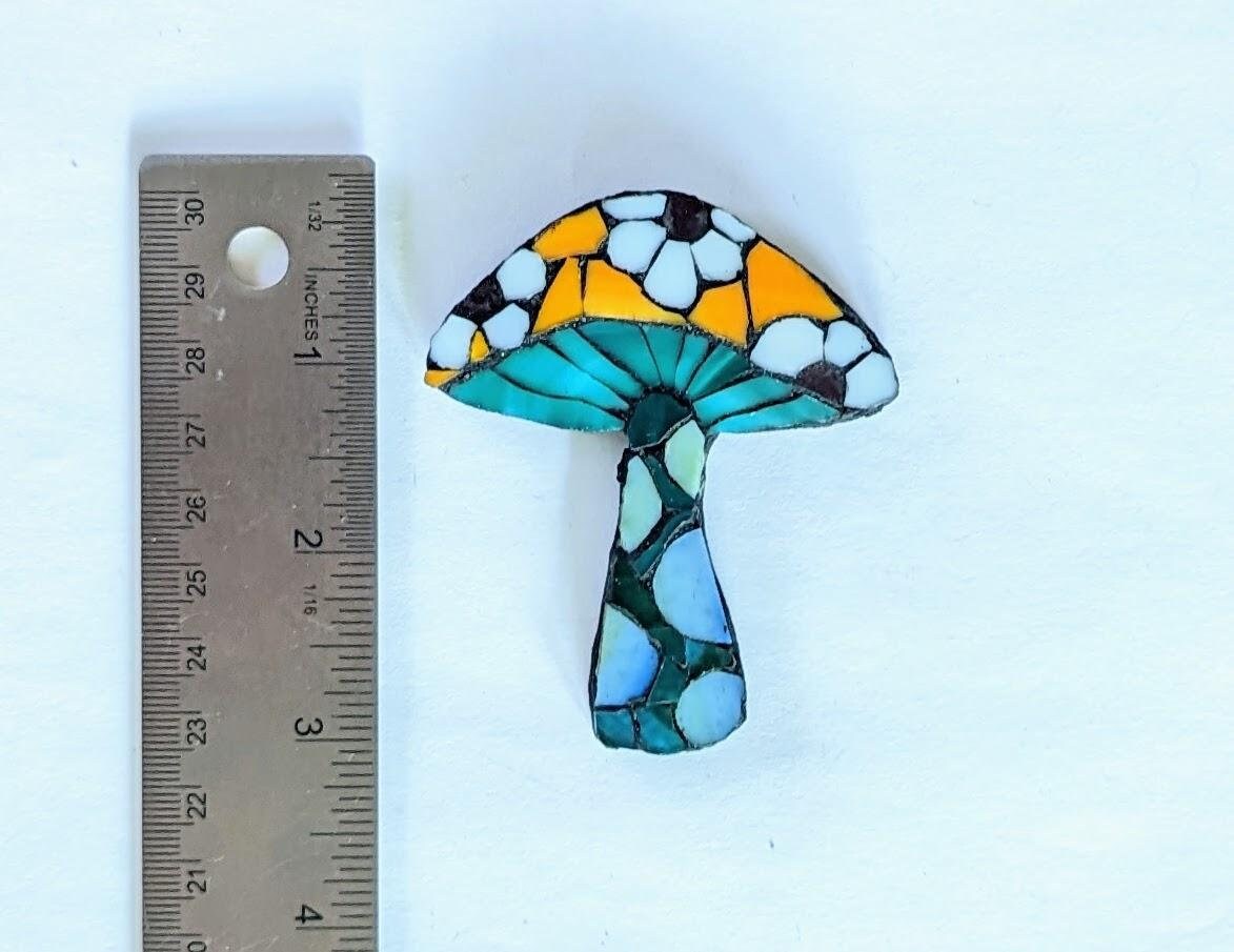 Mushroom Magnet, Mosaic Mushroom Magnet, Fridge Magnet, Refrigerator ...