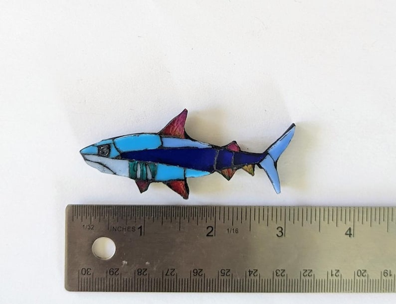 Shark Magnet, Mosaic Shark Magnet, Mosaic Shark, Fridge Magnets ...