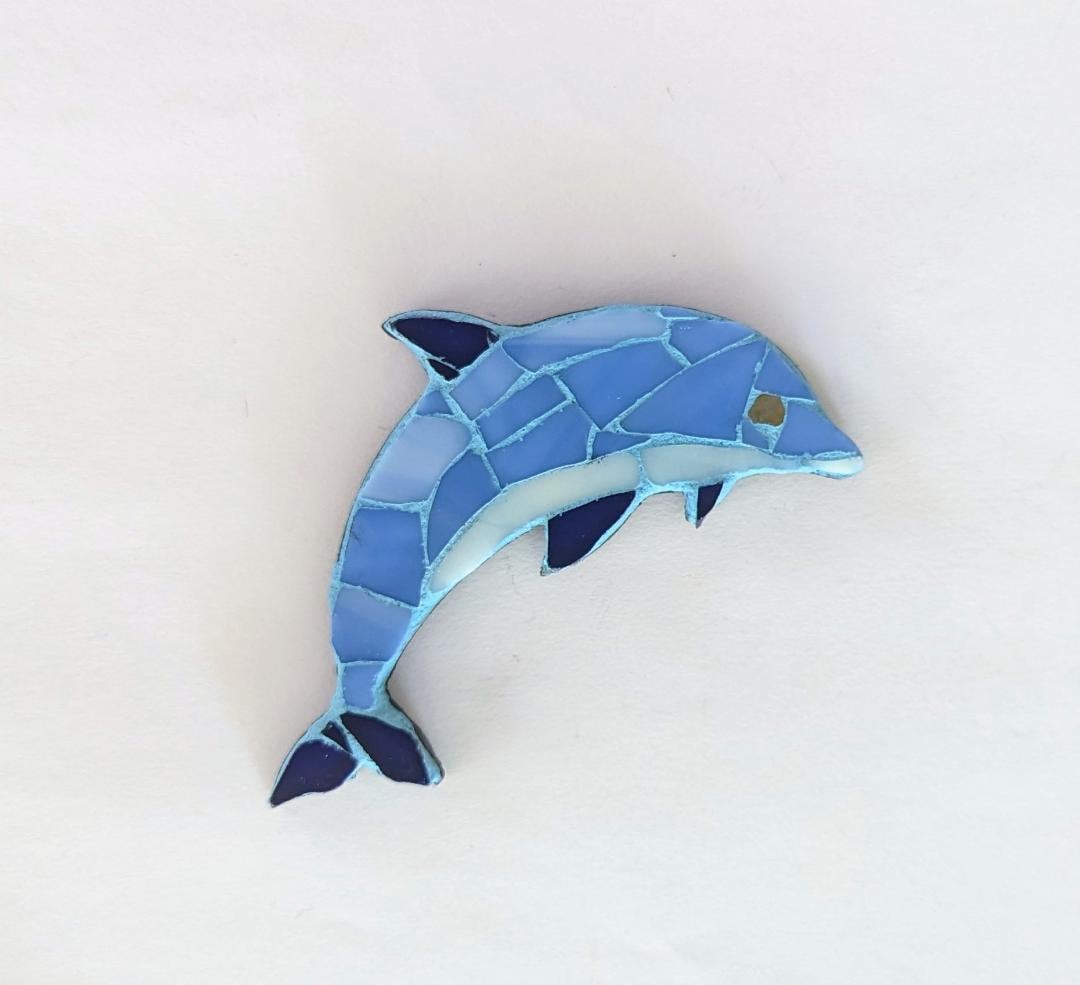Dolphin Magnet, Dolphin Mosaic, Dolphin Lover Gift, Magnets, Kitchen ...