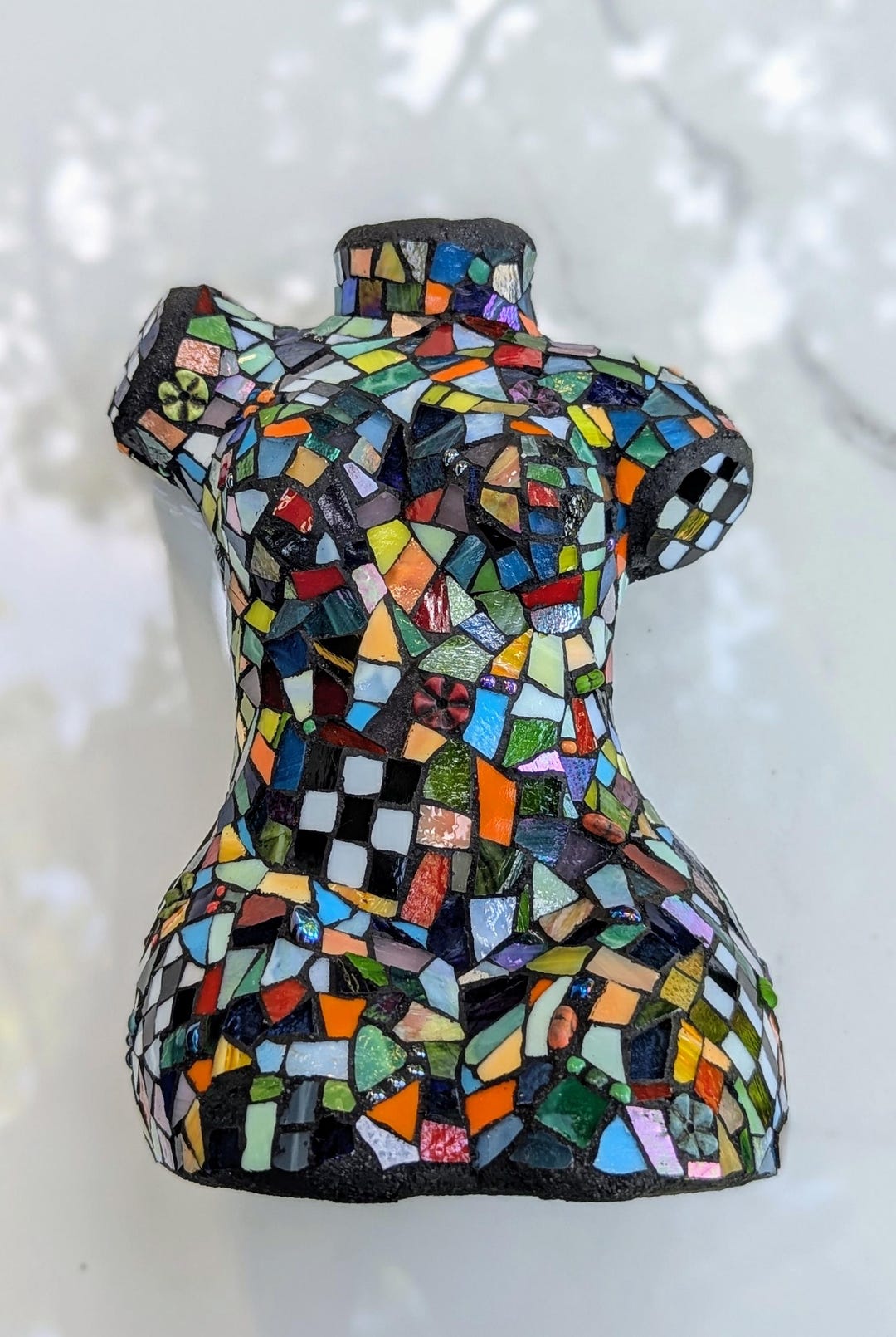 Mosaic Statue, Mosaic Art, Glass Mosaic, Fine Art Mosaic, Female Torso ...