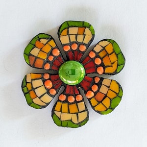 Flower Magnet, Mosaic Flower Magnet, Mosaic Flower, Fridge Magnet ...