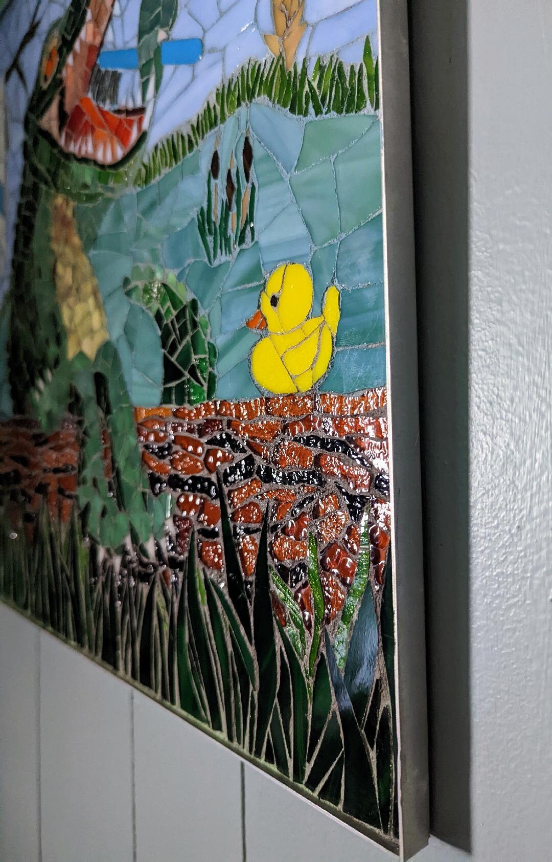 Alligator Wall Art, Luxury Wall Art, Stained Glass Mosaic, Glass Mosaic ...