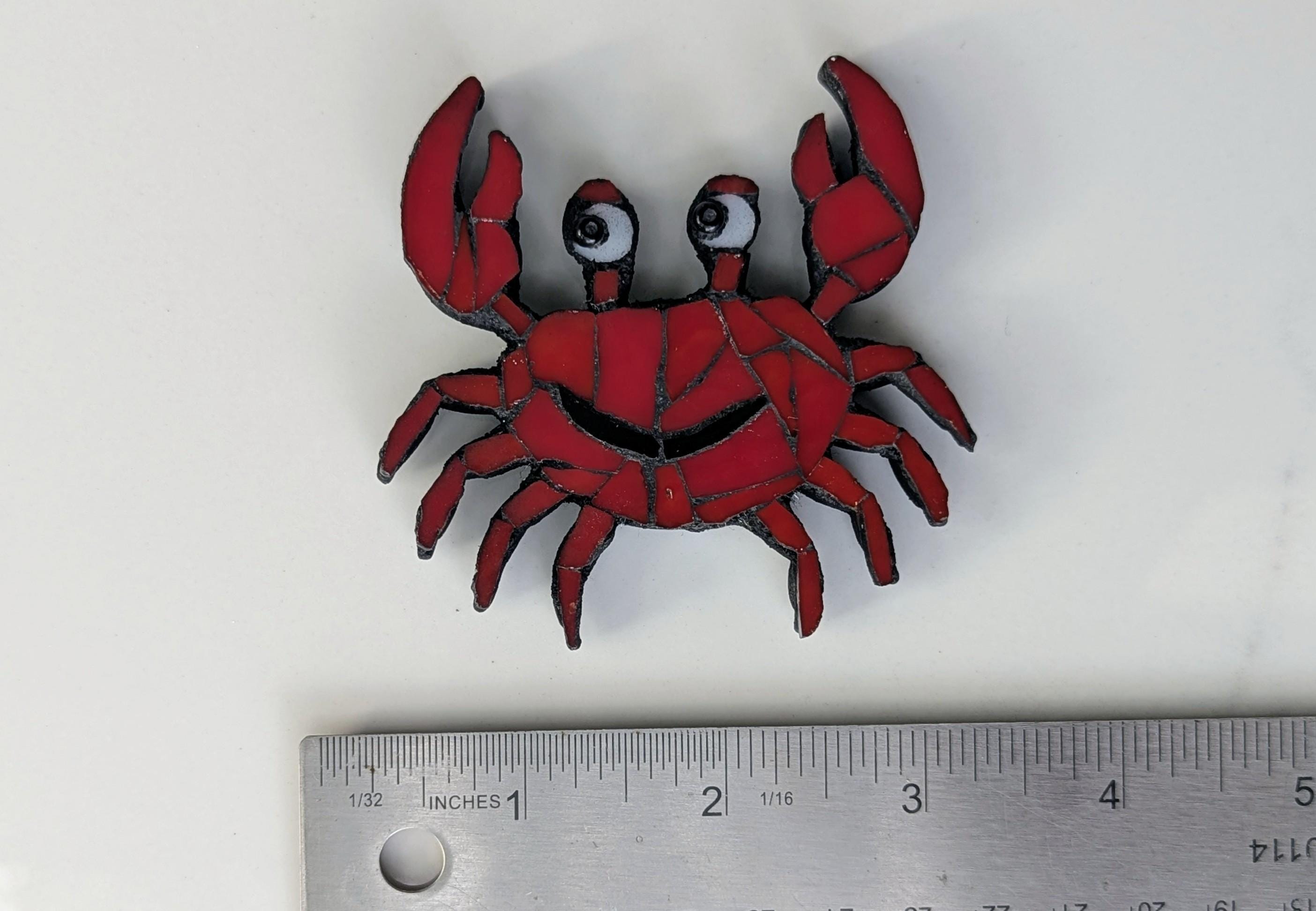 Crab Magnet, Crab Mosaic, Mosaic Crab, Fridge Magnet, Refrigerator ...