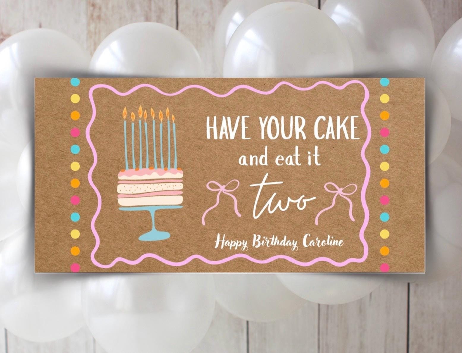 Have Your Cake and Eat It TWO Birthday Banner - Etsy