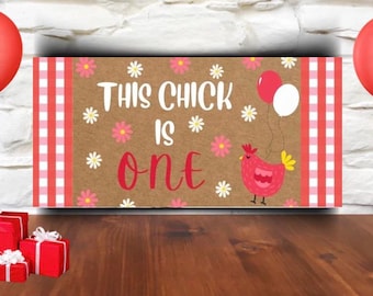 This Chick is One | Digital Banner Template - Etsy