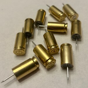 Handmade Once Fired 9MM Bullet Thumb Tacks - Set of 15 / 9MM Bullet ...