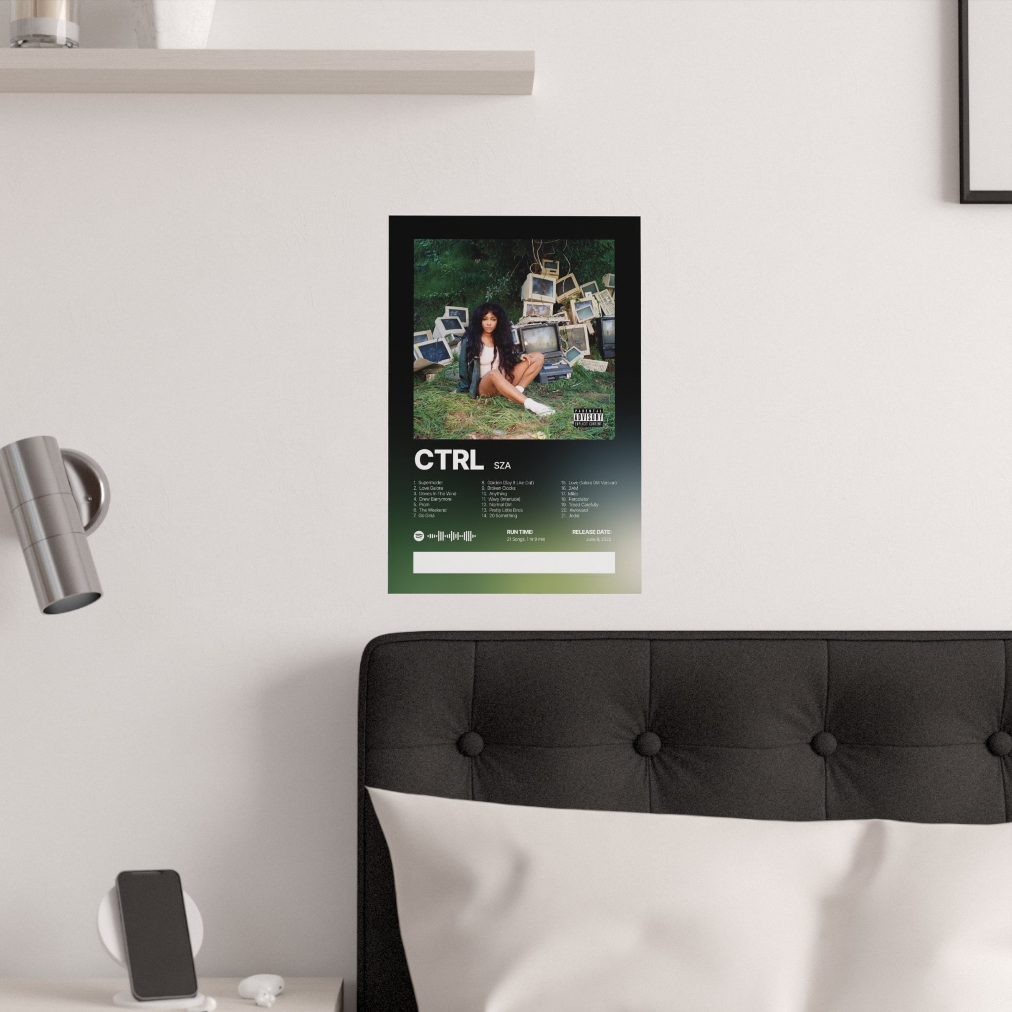 CTRL SZA Album Print Satin Poster | Album Poster Designed & Sold By Dan ...