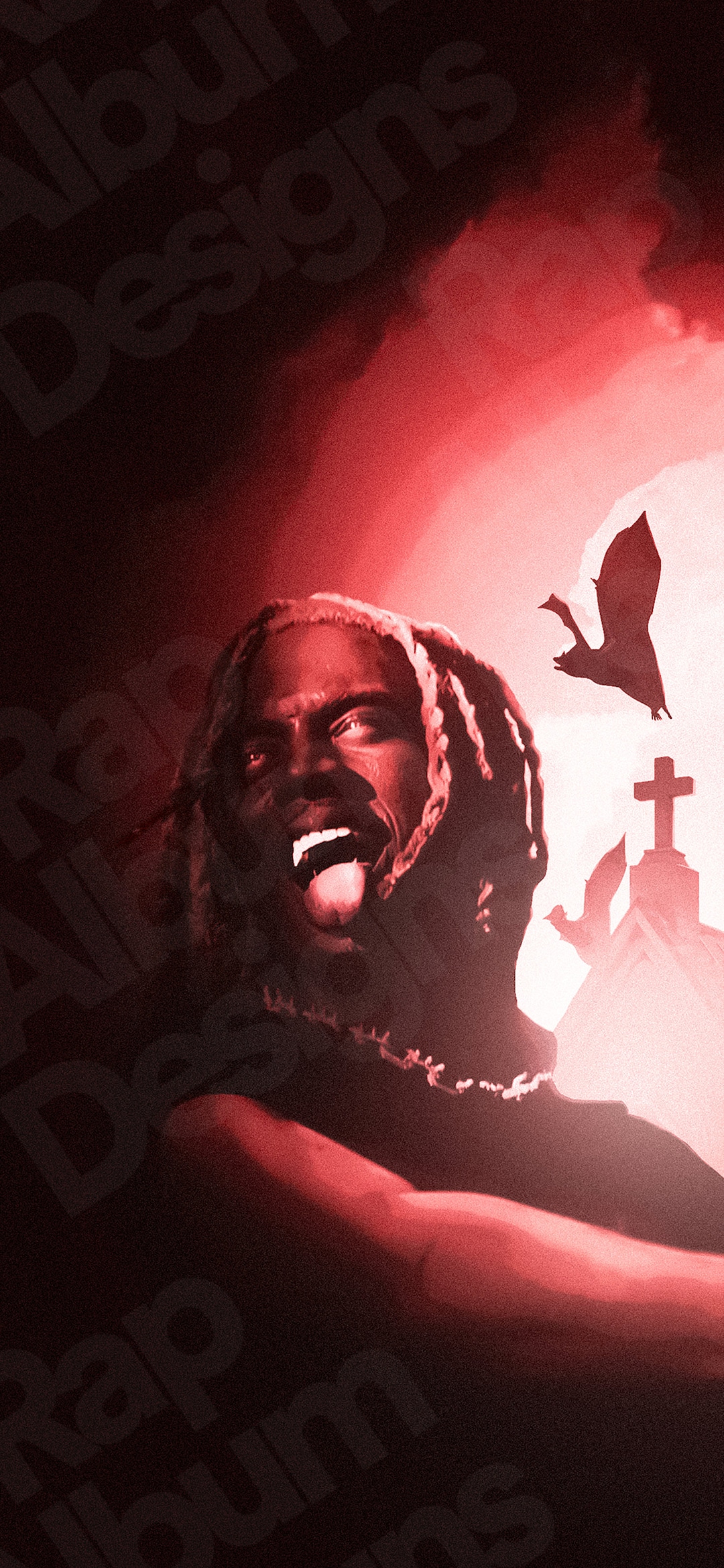 Whole Lotta Red Playboi Carti Vampire Wallpaper IOS DIGITAL - Etsy