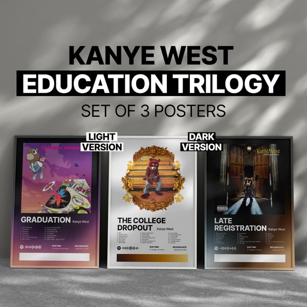 Kanye west the college dropout album cover poster - Etsy España