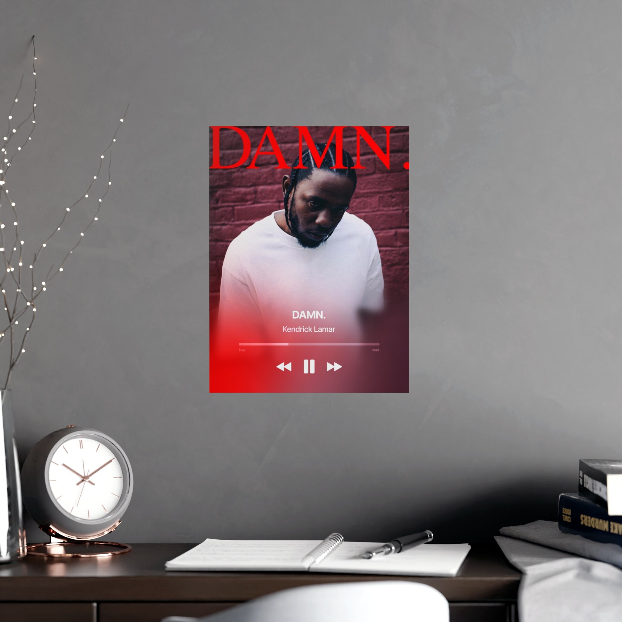 DAMN. Kendrick Lamar Music Player Poster | Album Print | Music Poster ...