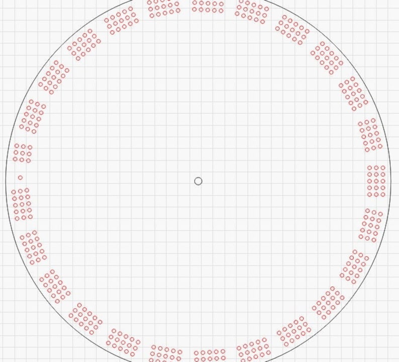 13" Circle Cribbage Board Template - Etsy