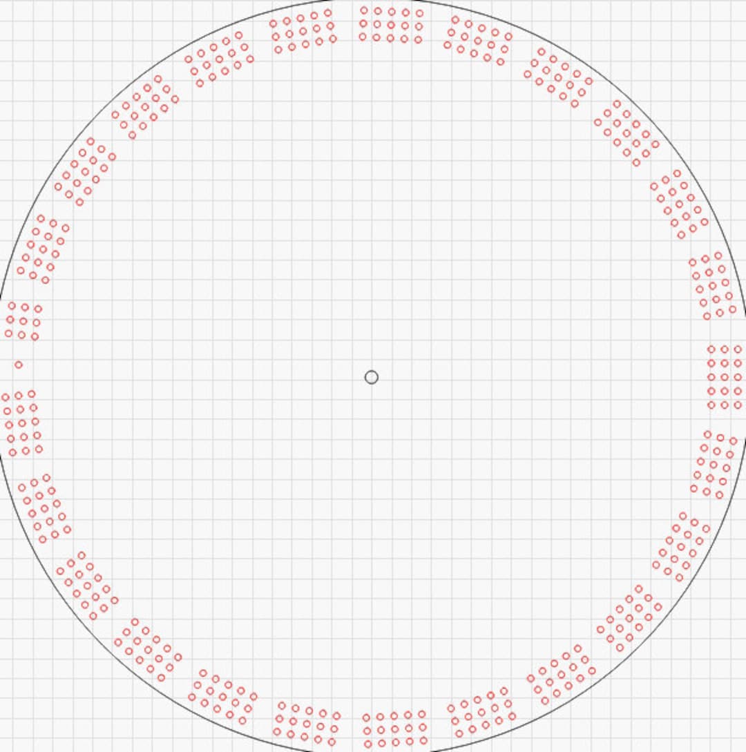 15" Circle Cribbage Board Template - Etsy