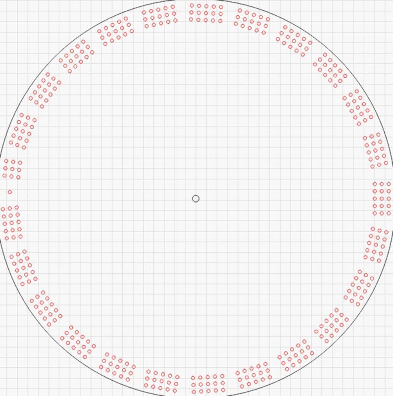 15" Circle Cribbage Board Template - Etsy