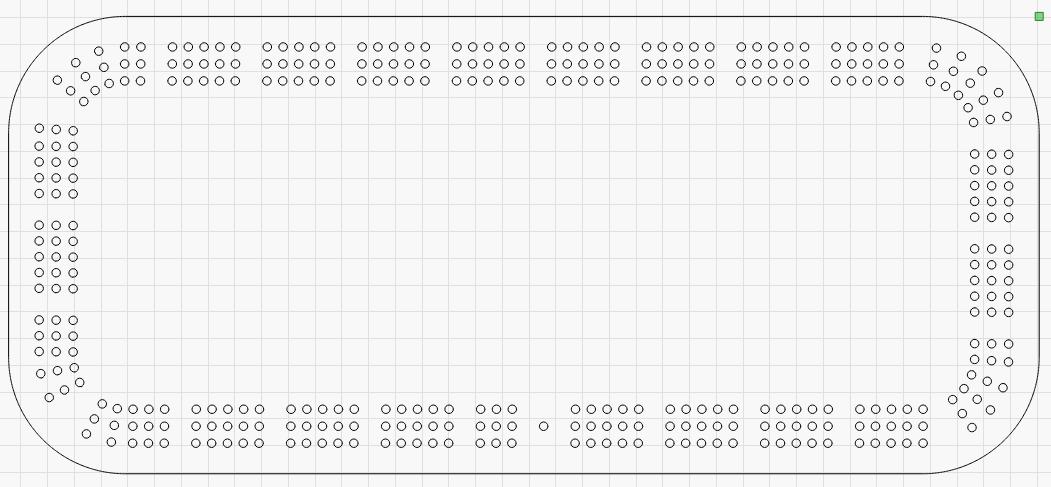 15x7" Rectangle Cribbage Board Template - Etsy