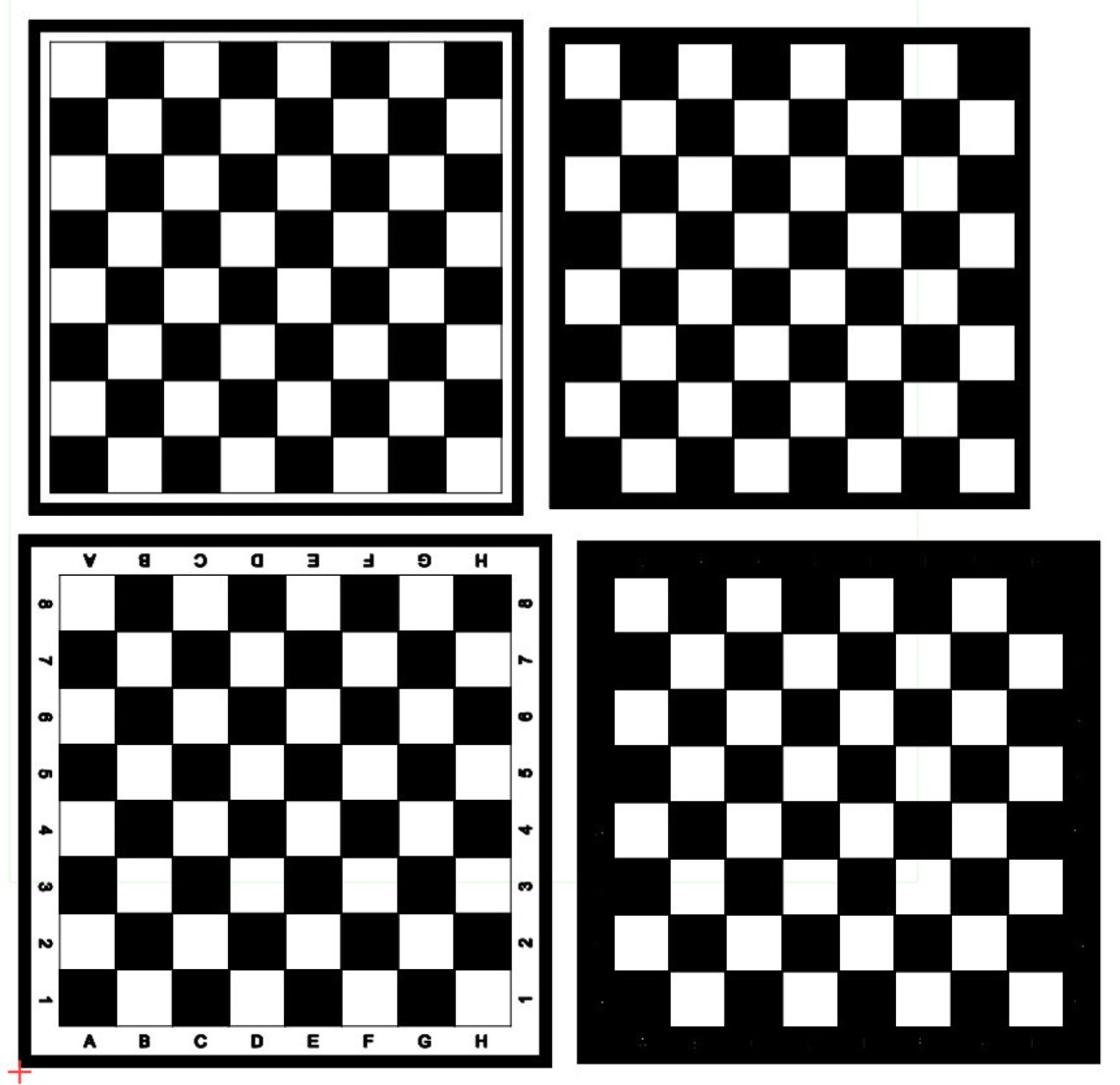 Chess/checkers Board Template Bundle (4) - Etsy