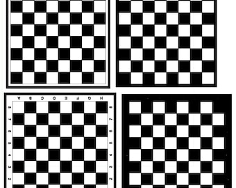 Chess/checkers Board Template Bundle (4) - Etsy
