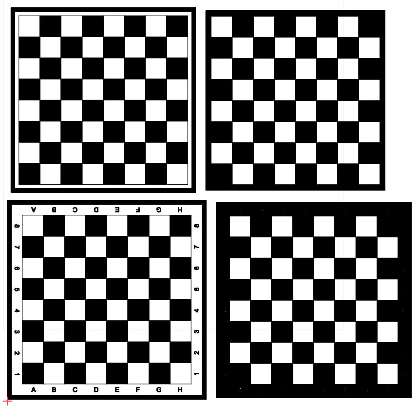 Chess/checkers Board Template Bundle (4) - Etsy
