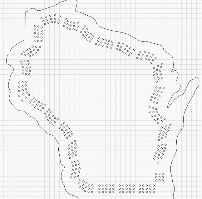 Wisconsin Cribbage Board Template - Etsy