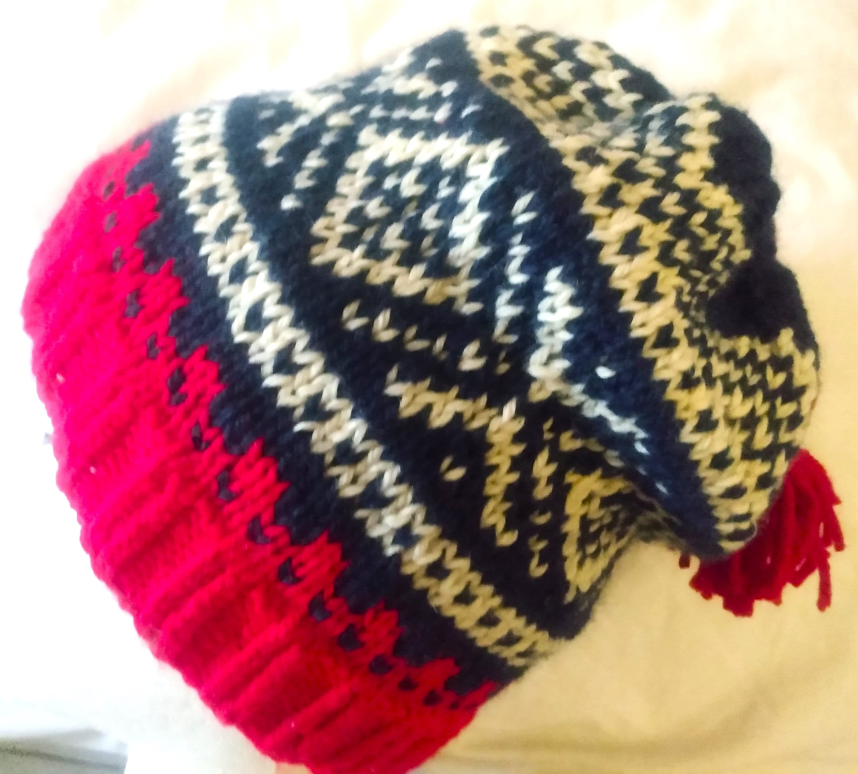 Classic Norwegian Marius Knit Hat, Traditional Nordic Design Beanie ...