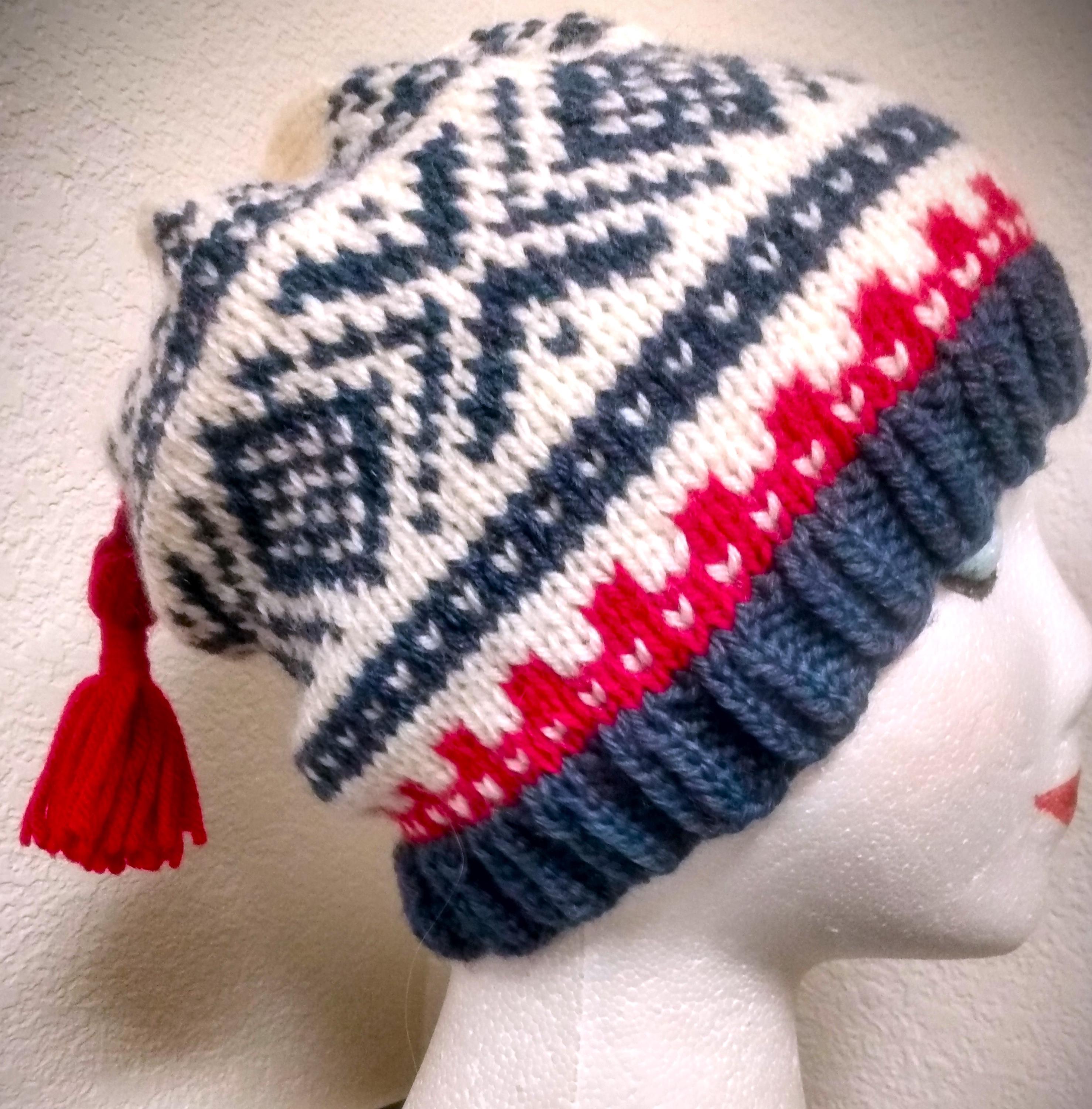 Classic Norwegian Knit Winter Beanie, Nordic Ski Hat - Etsy