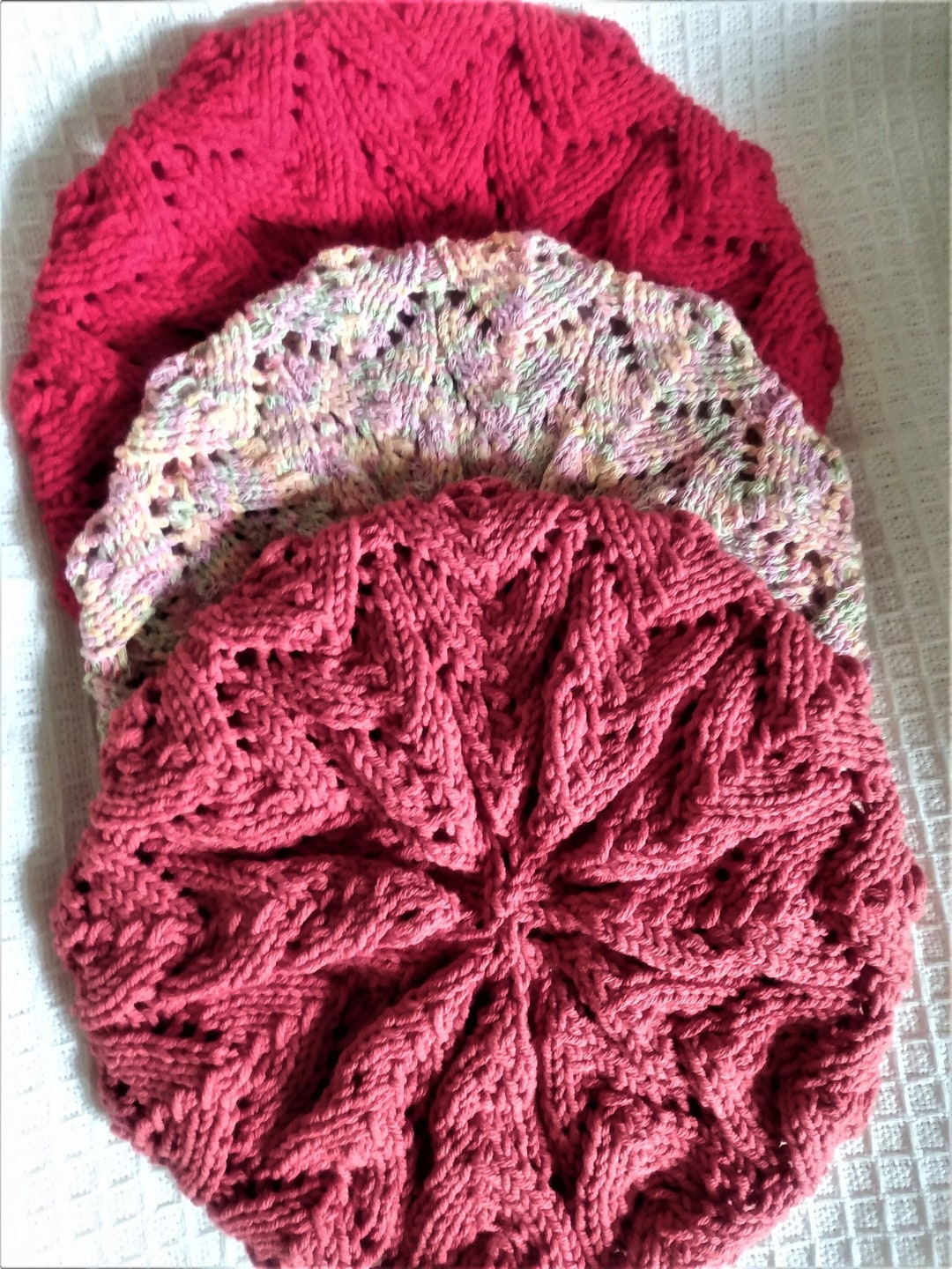 Lacy Cotton Berets for Spring, Lace Beret for Women - Etsy