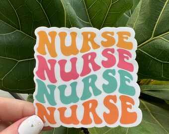 RN Sticker, Registered Nurse Sticker, Pink Nurse Sticker, Cute Nurse ...