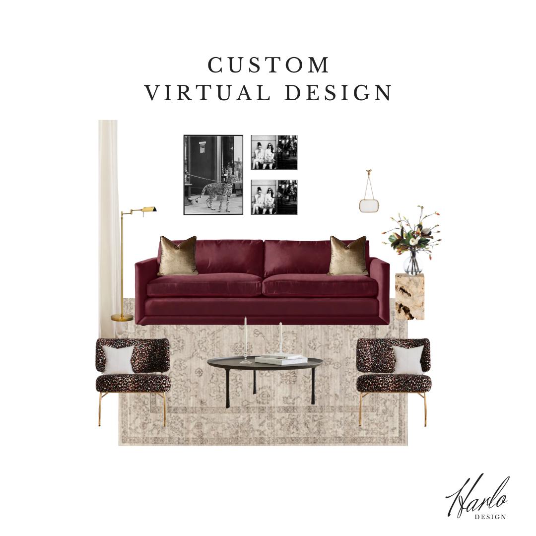 Custom Virtual Room Design | Mood Board and Shopping List | Affordable ...
