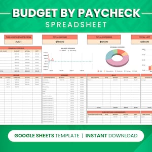 Google Sheets Budget Template Bundle, Digital Budget Planners, Budget ...