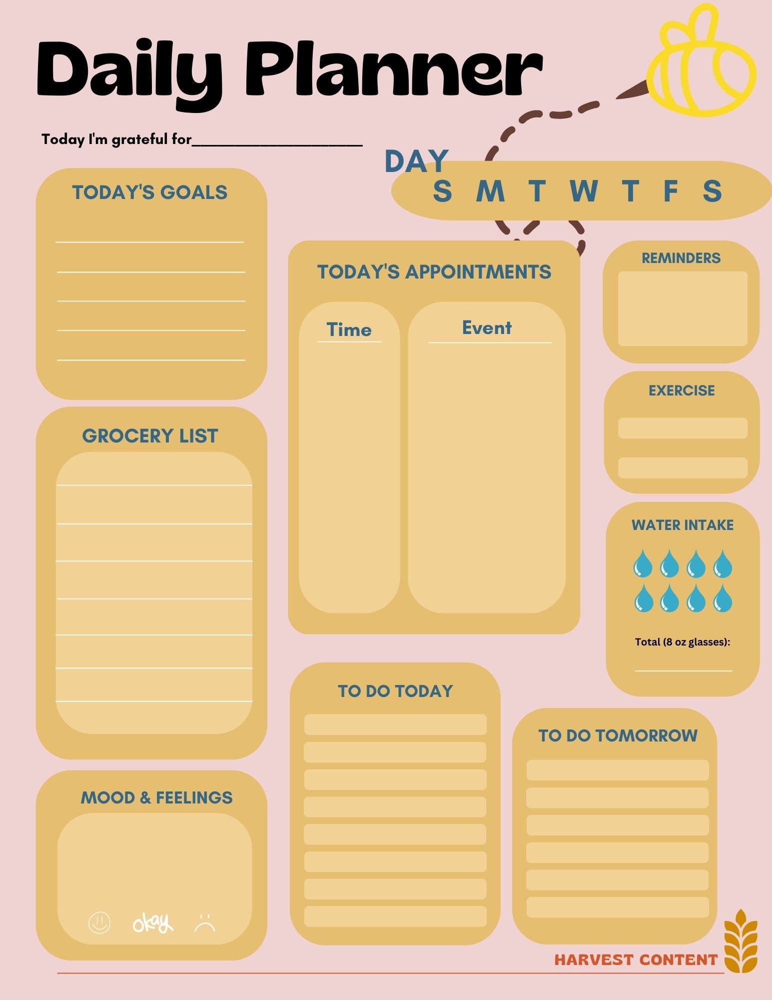 Printable Daily Life Planner | Everyday Planner | Printable Planner ...