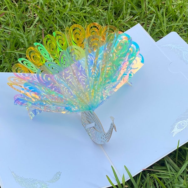 Peacock Pop up Card - Etsy