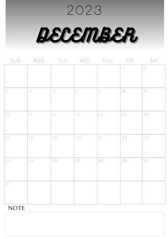 Calendar 2023, 2024 | Printable, Downloadable | A4, A3 | Simple ...