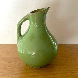 Small Green Pottery Pitcher - Etsy