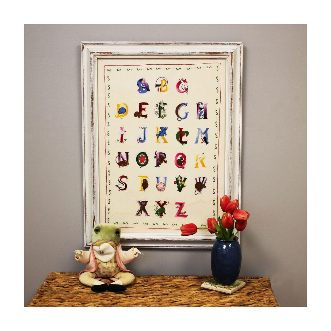 Whimsical Embroidered Abc's for Nursery - Etsy