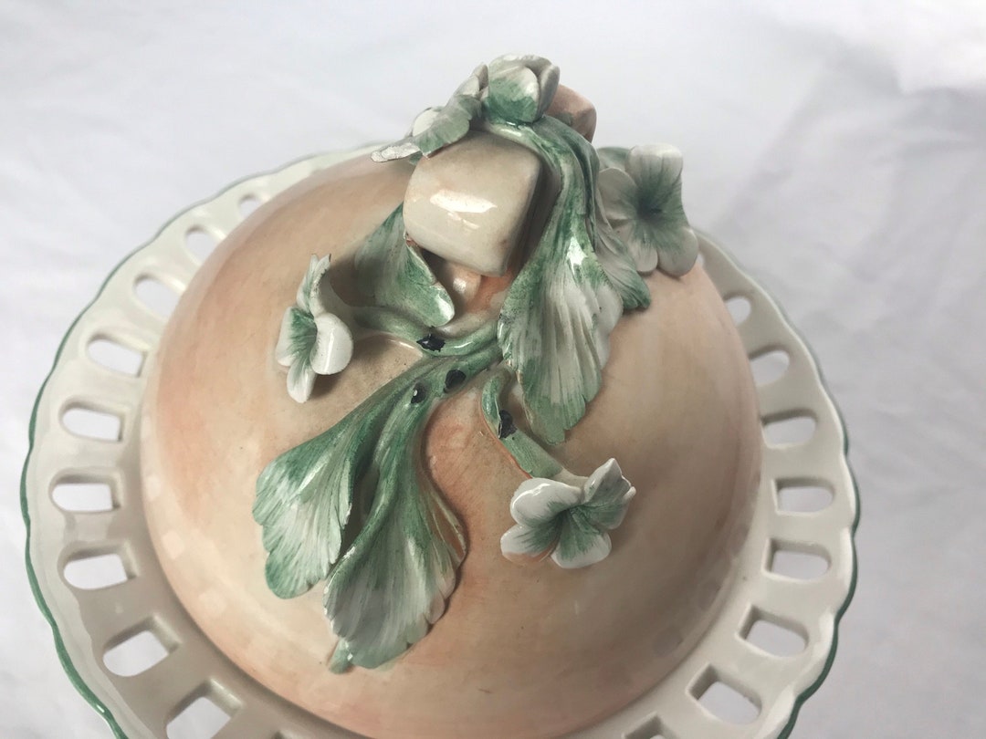 Hand Painted Italian Lidded Compote - Etsy