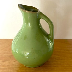 Small Green Pottery Pitcher - Etsy