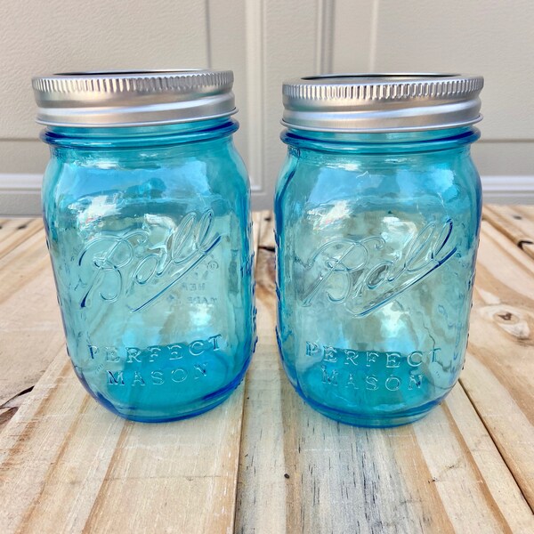 Blue Ball Jars - Etsy