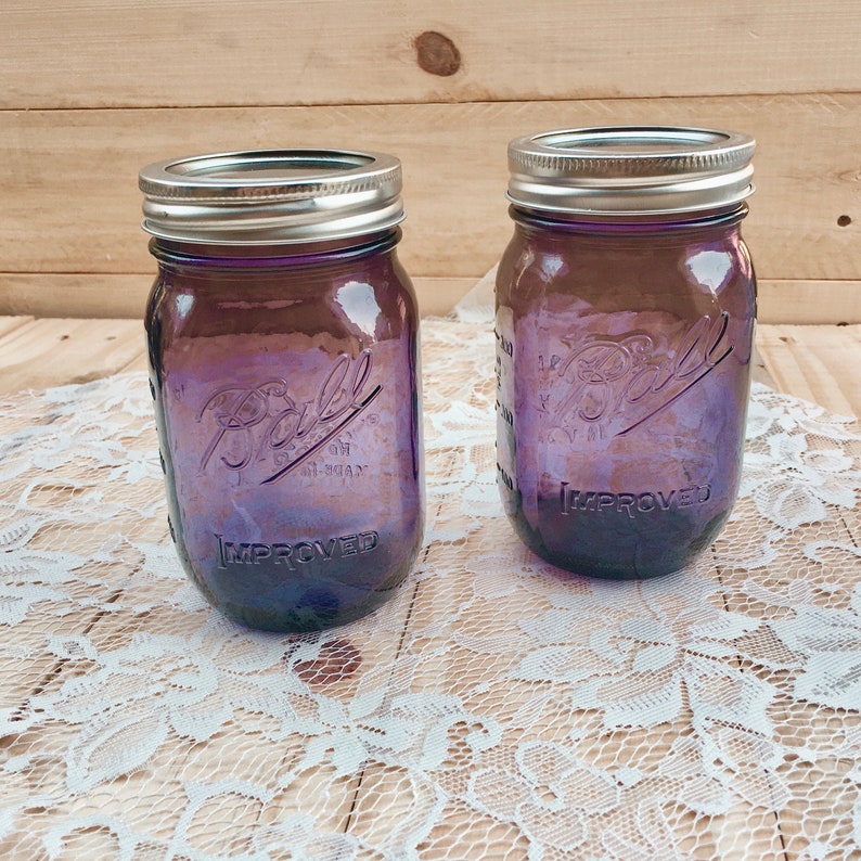 Purple Ball Heritage Mason Jar - Pint Size 100th Anniversary Vintage ...