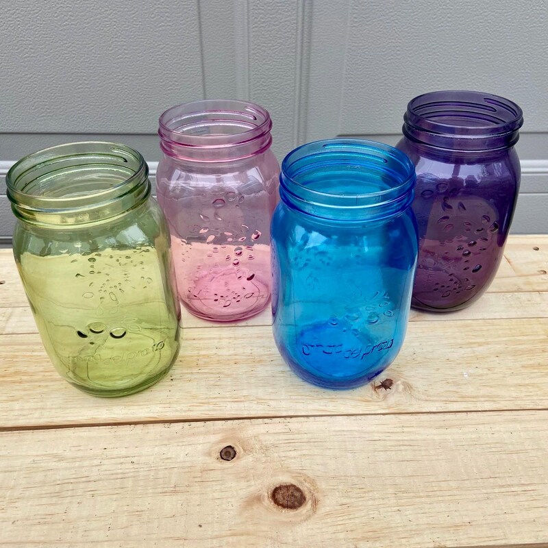 Colored Mason Jars - Etsy