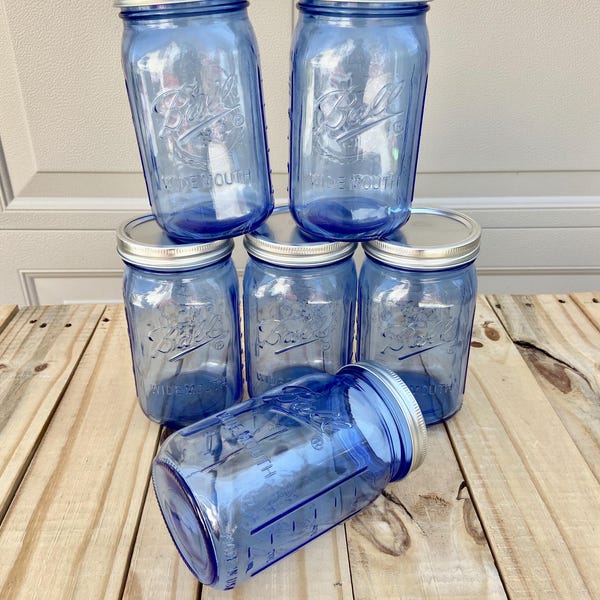 Blue Ball Jars - Etsy
