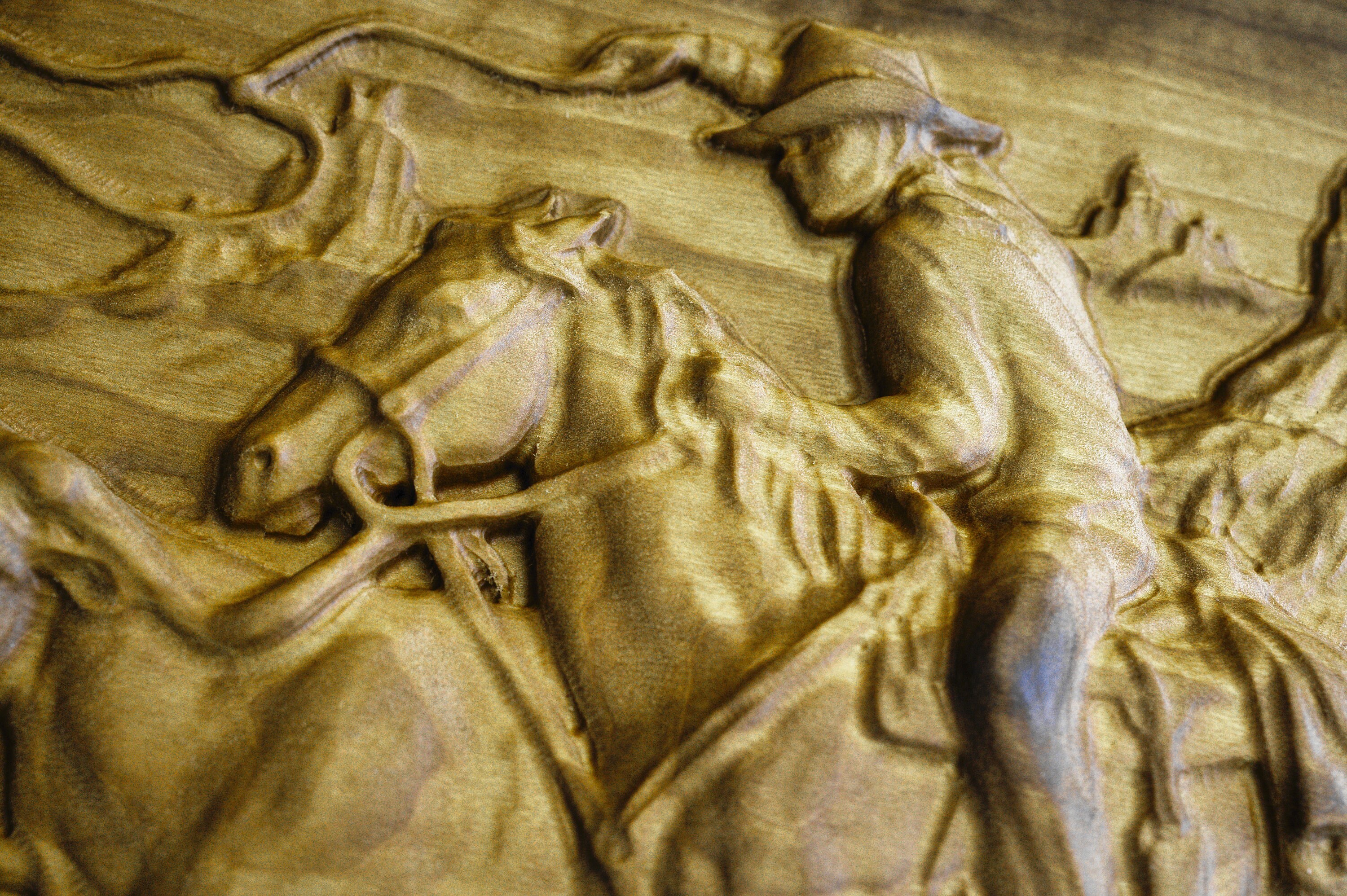 Rustic Rodeo Triumph: 3D Wood Carving of Cowboy and Bull - Etsy
