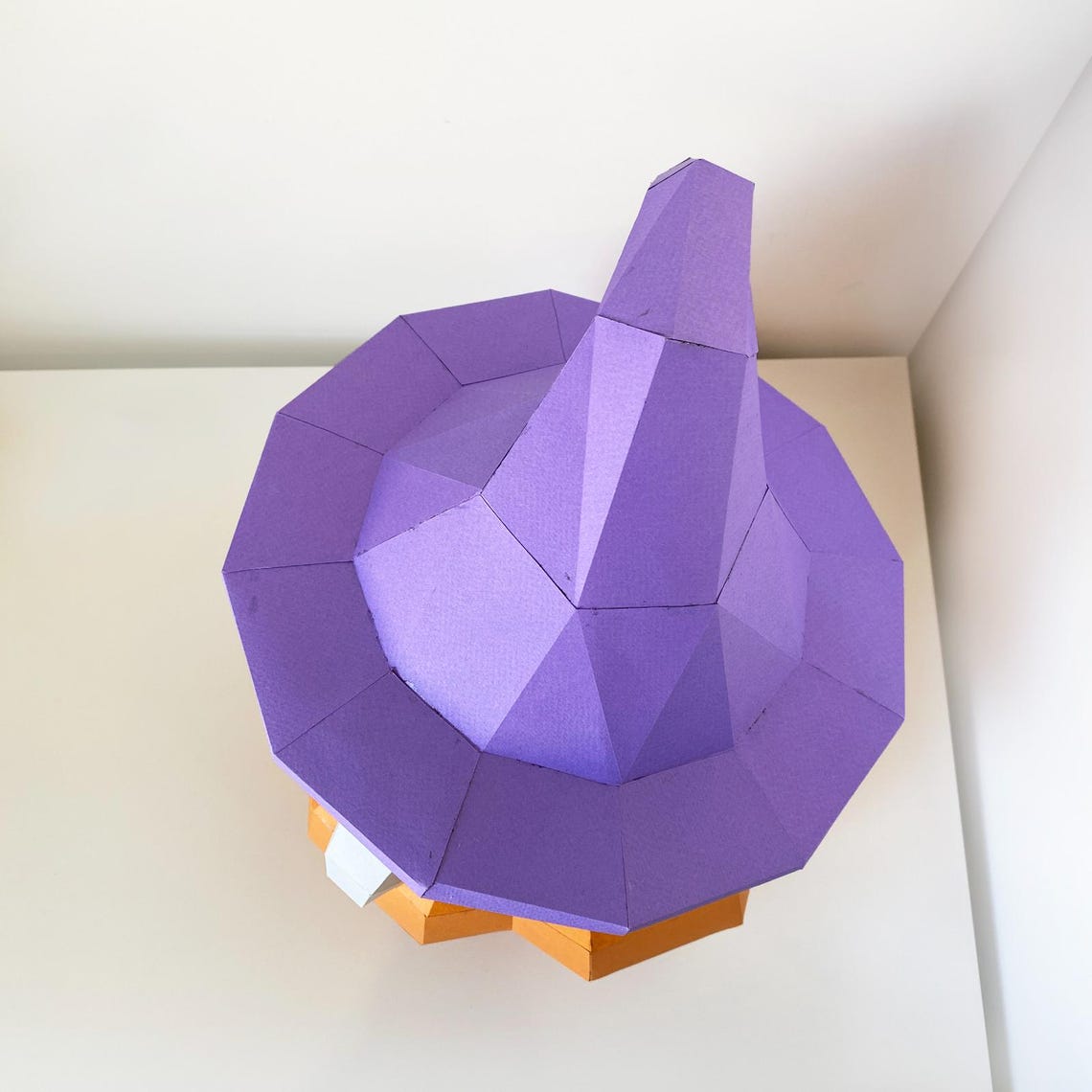 Halloween Ghost, Ghost in Pumpkin, Low Poly Papercraft Ghost, DIY ...