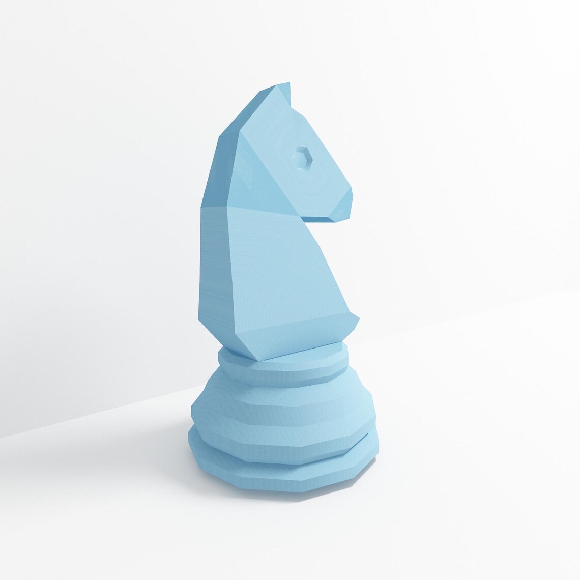 Chess Piece, Chess Knight, Low Poly Papercraft Knight, DIY Sculpture Chess Knight, PDF Download ...