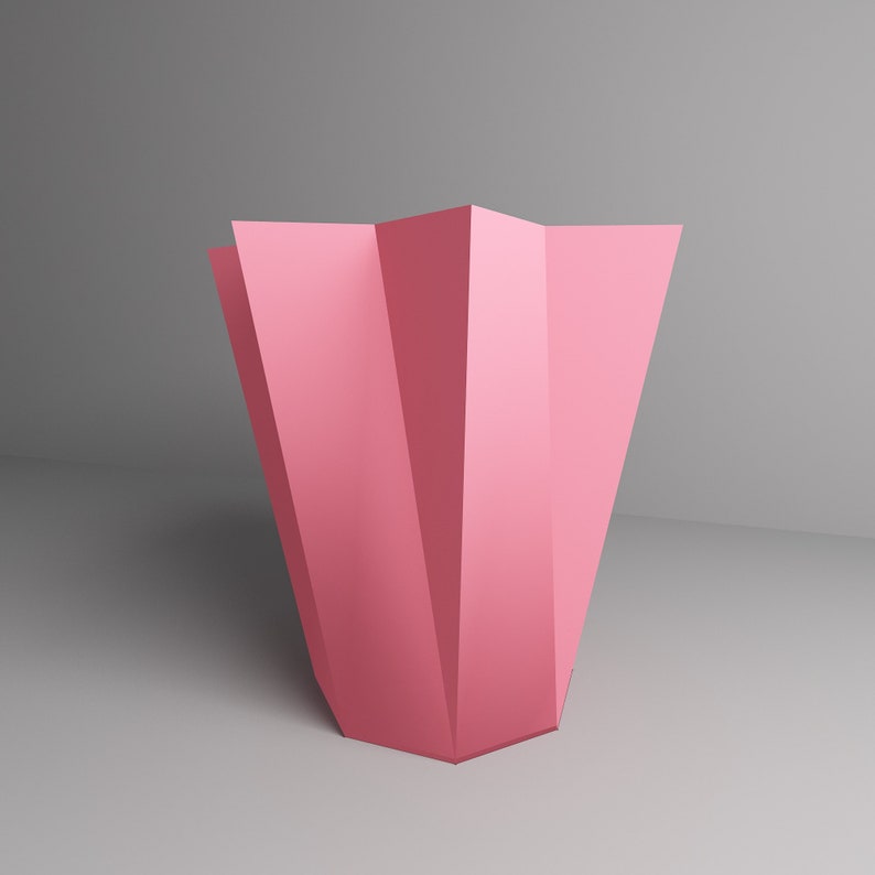 DIY Papercraft Vase, Low Poly Decor, Origami Paper Flowerpot, DIY ...