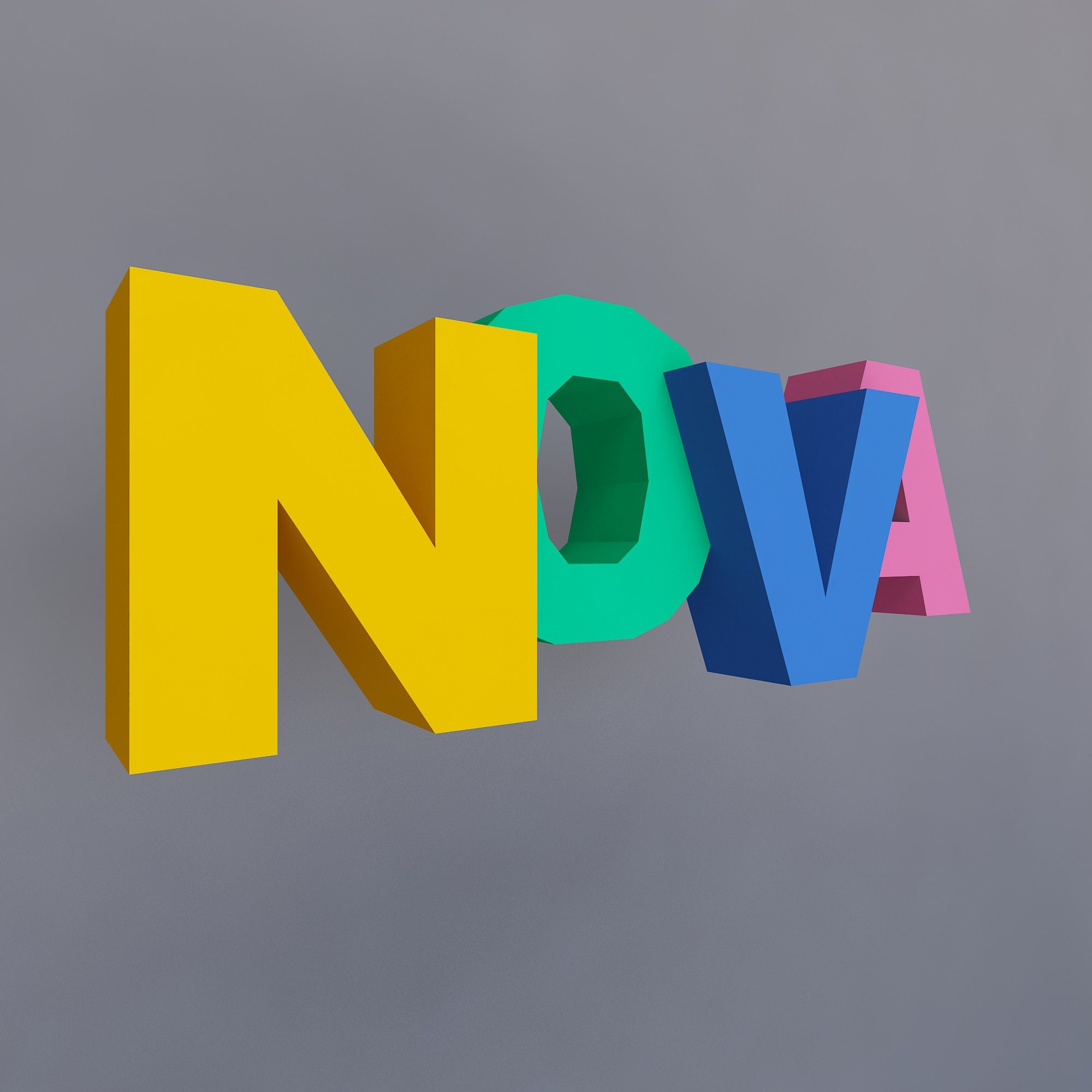 Low Poly Paper Craft, 3D Word Nova, Paper Craft Letters, 3d PDF ...
